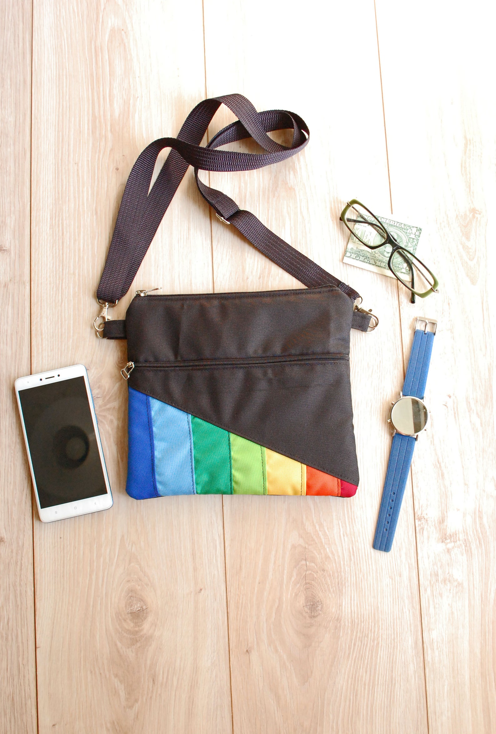 Rainbow Crossbody Pouch Cross Body Bag LGBTQ Pride - Etsy