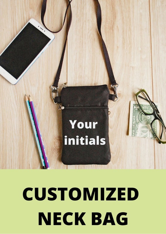 Small Custom Phone Case Neck Pouch Personalized Necklace Neck | Etsy