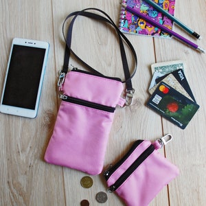 Small Cell Phone Bag With Neck Strap, Mobile Phone Sleeve, Cellphone ...