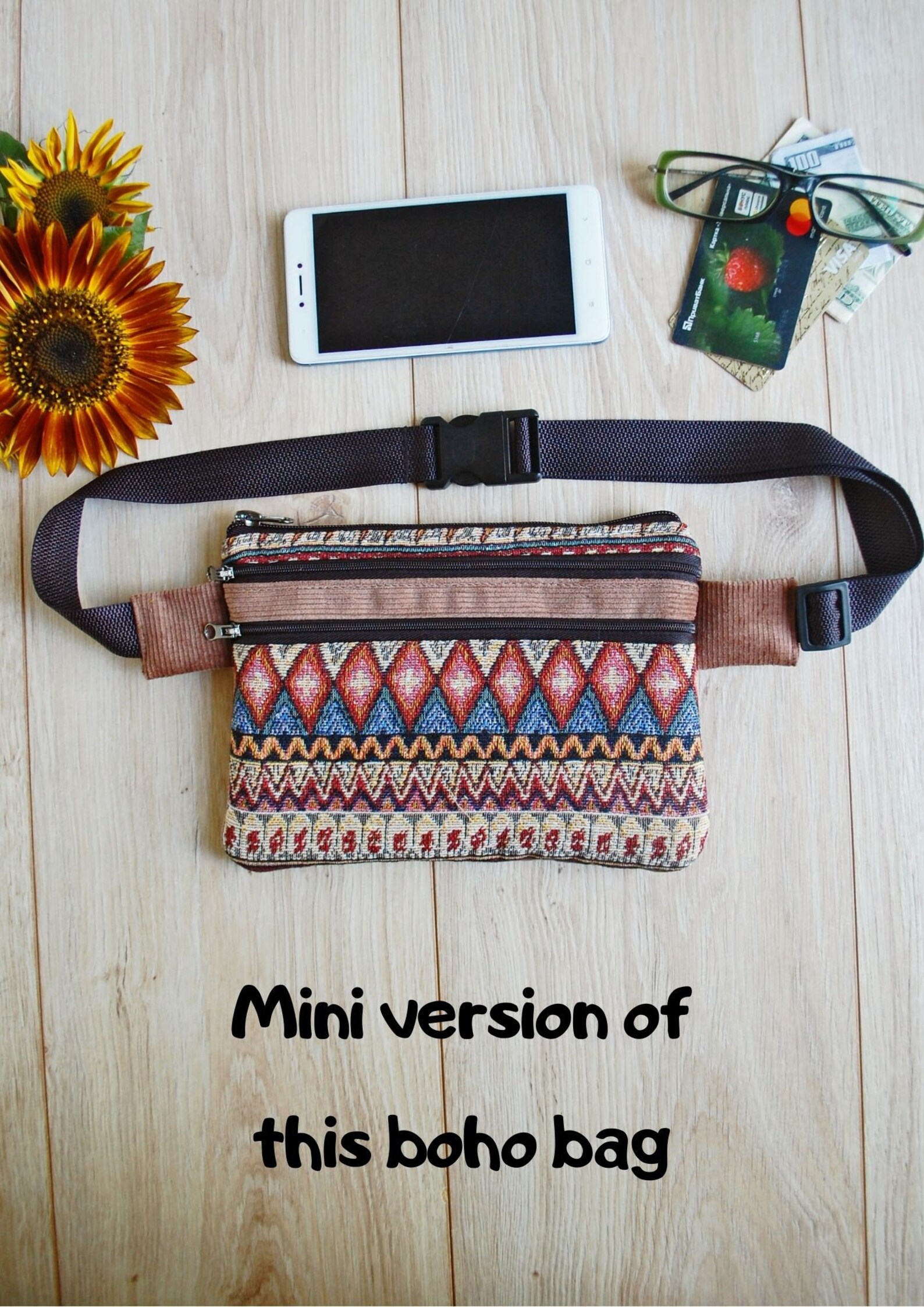 Boho Fanny Pack for Women, Ethnic Waist Bag Plus Size, Tribal Belt ...