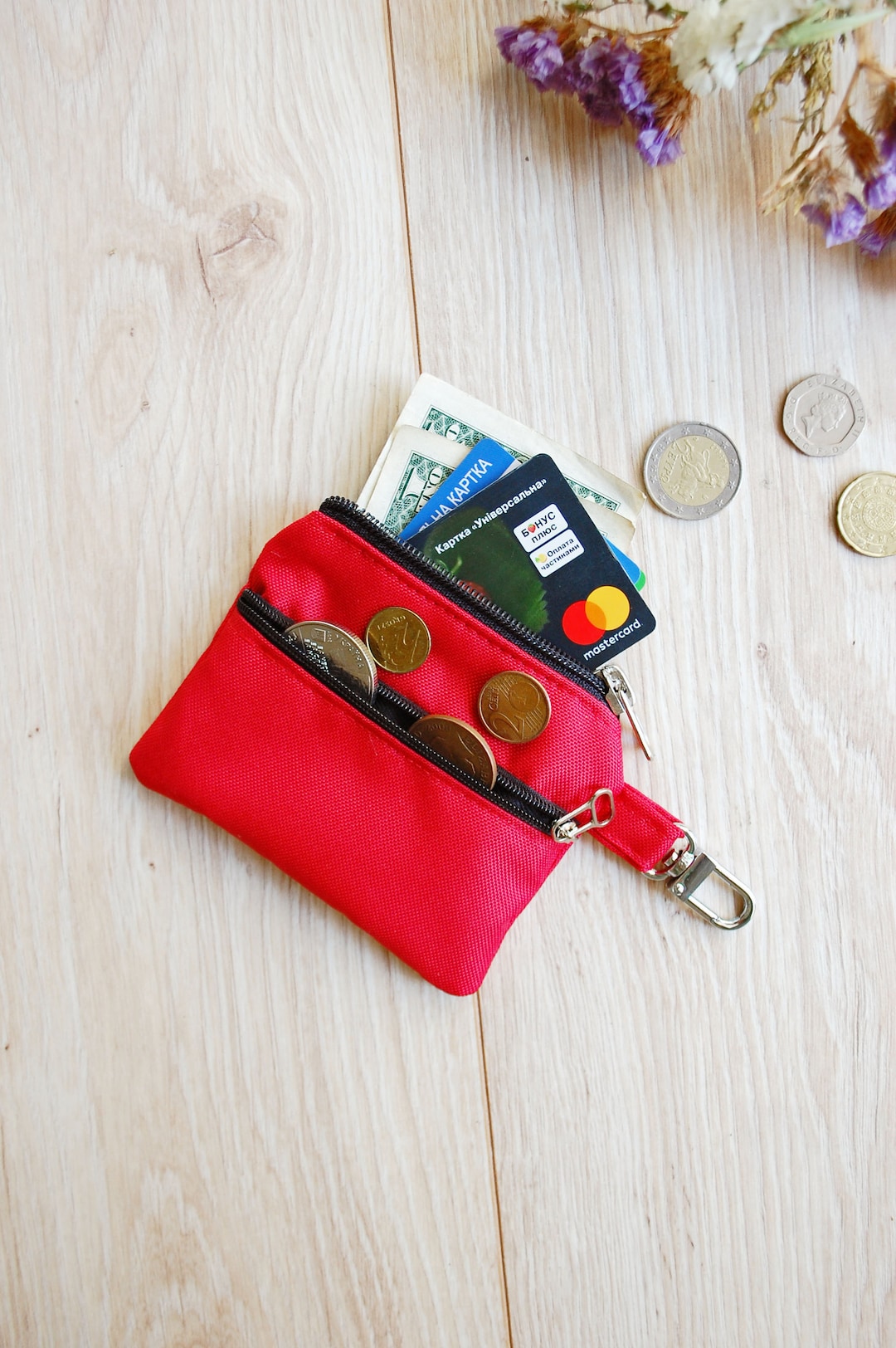 Mini Coin Change Pouch, Card Holder Purse, Mini Gift for Coworker ...