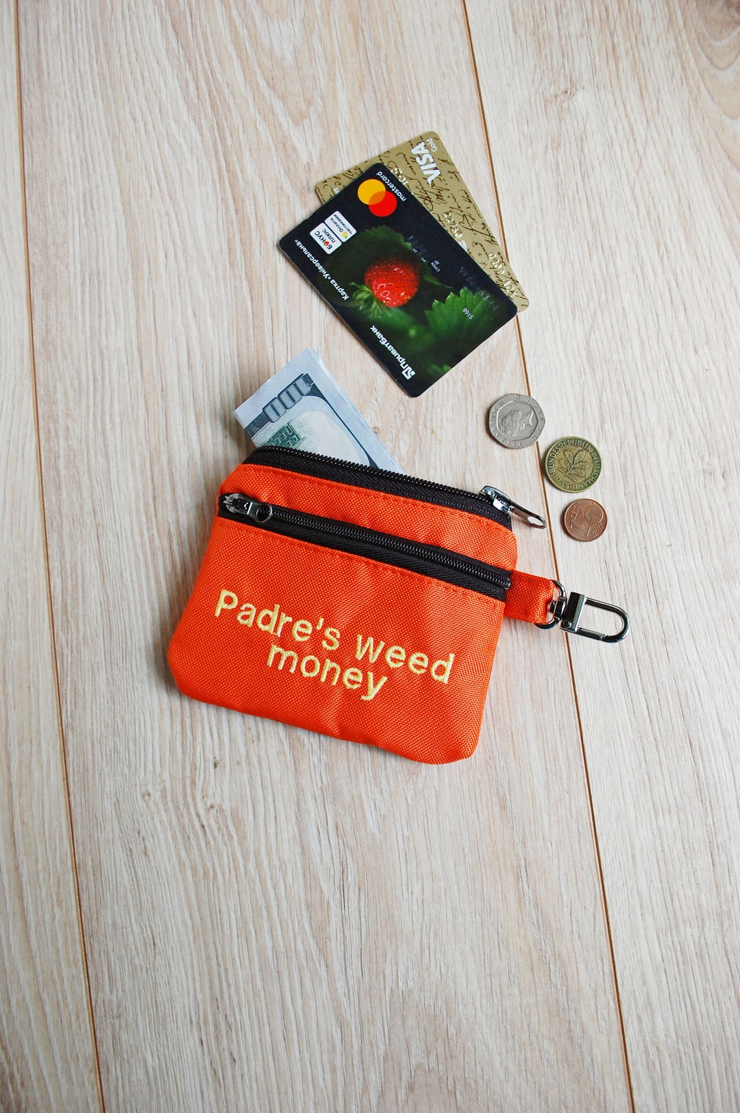 Personalized Money Coin Pouch, Card Holder Change Purse, Customized ...