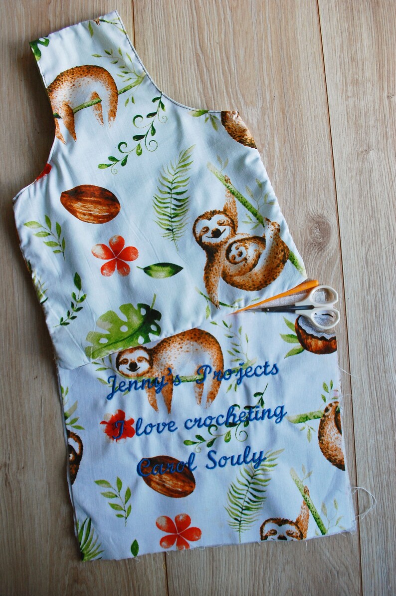 Wrist Crochet Project and Knitting Supply Bag With Sloths - Etsy