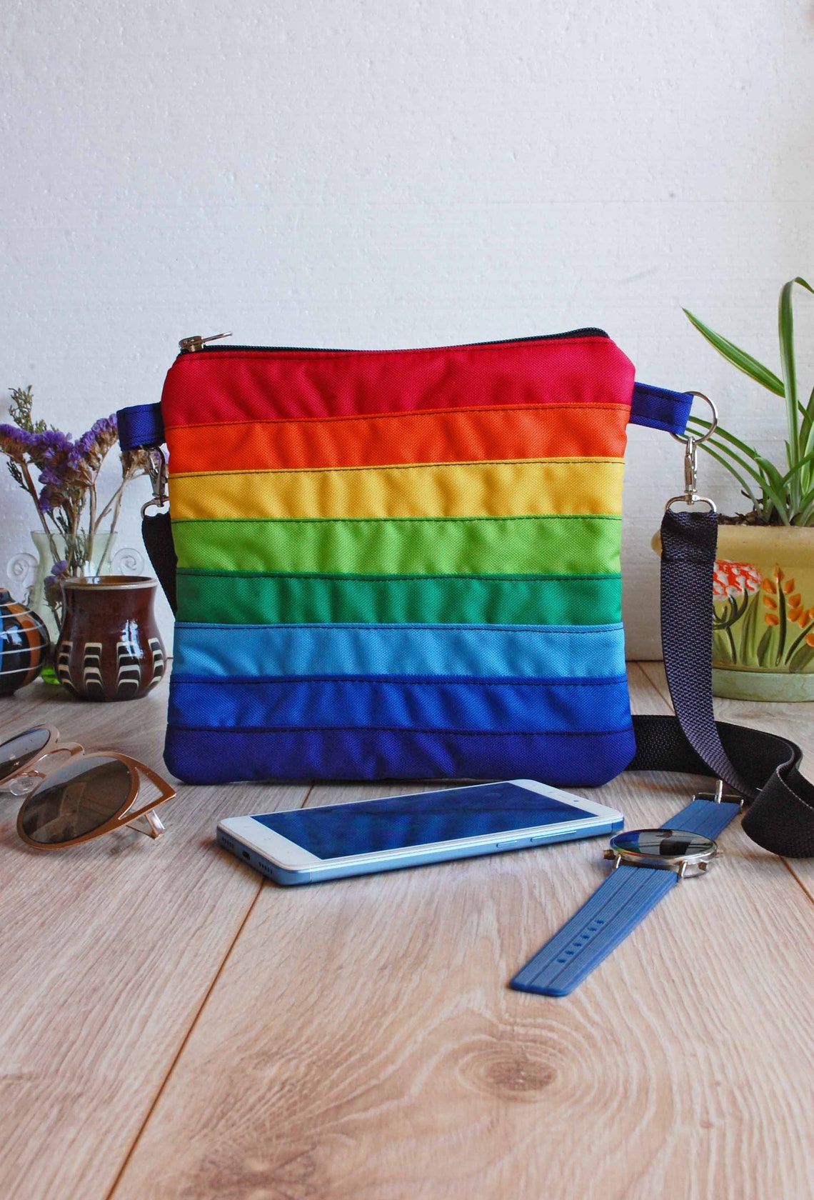 Rainbow Fanny Pack and Crossbody Pouch Set Matching Bags | Etsy