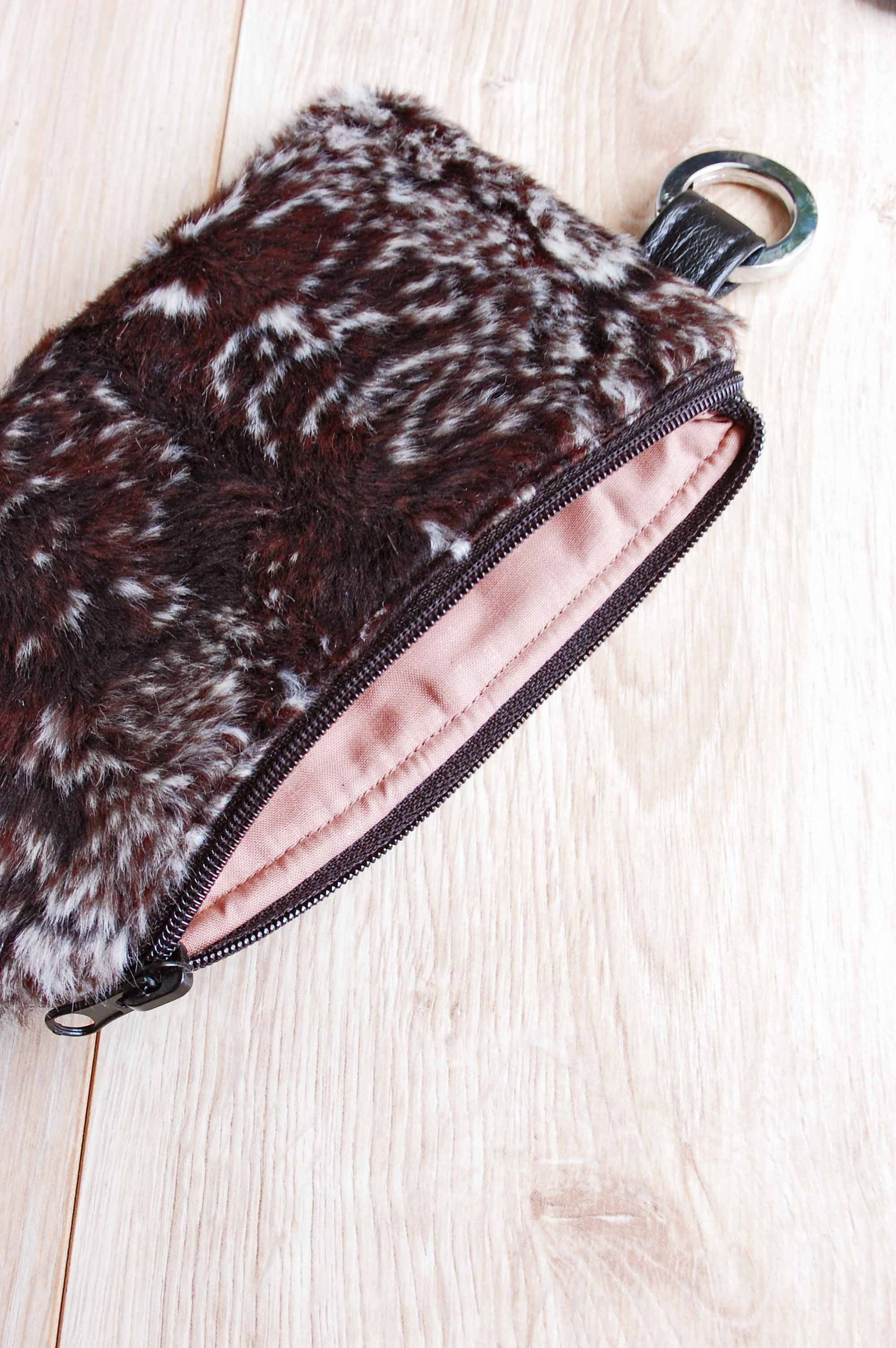 Faux Fur Fanny Pack, Black Travel Waist Bag - Etsy