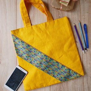 Yellow Linen Matching Bags Set: Drawstring Backpack and Tote - Etsy