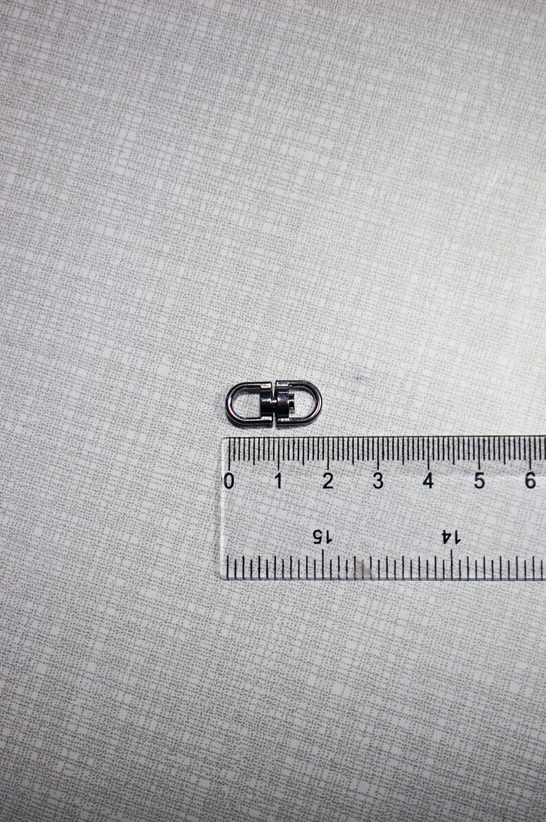 Silver Mini Connectors (2 Pcs), Double Loop Swivel Rings for Bags ...