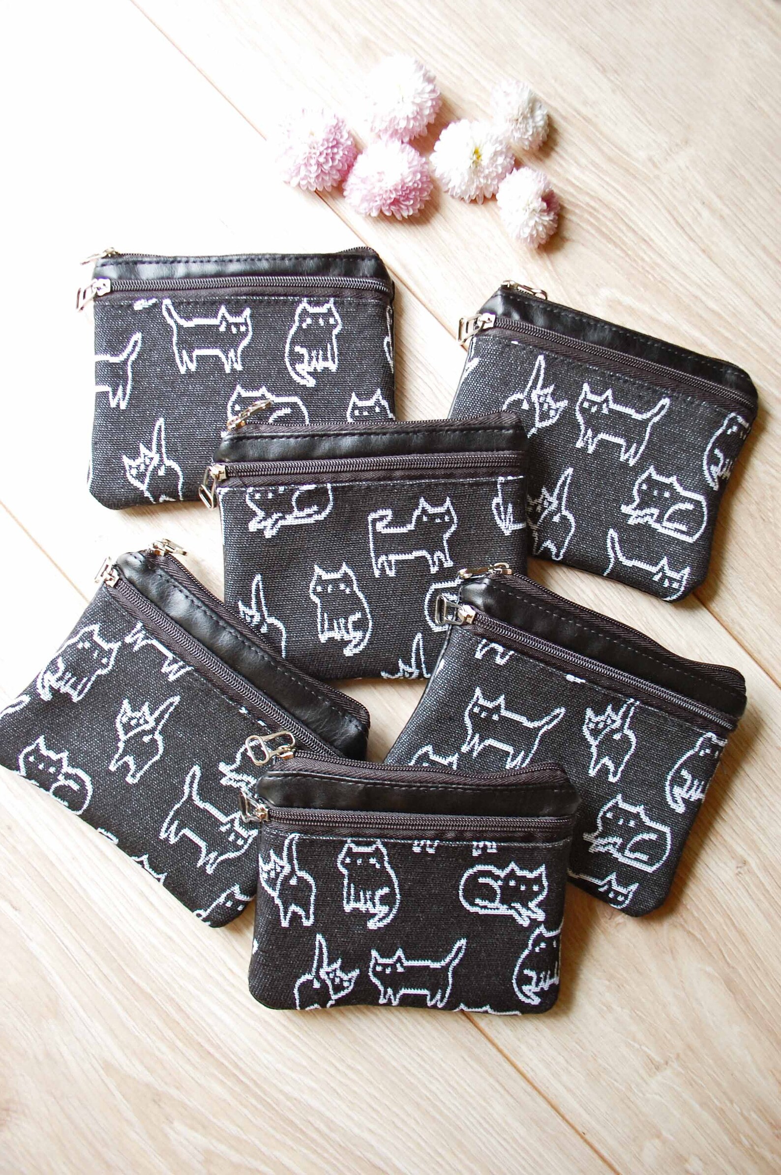 Cat Print Coin Purse, Tapestry Fabric Small Pouch - Etsy