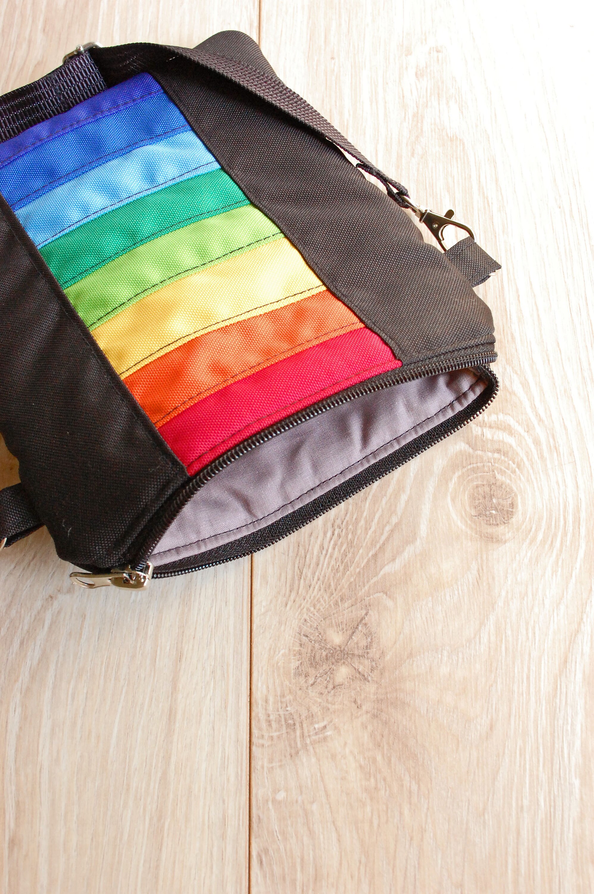Rainbow Nylon Crossbody Bag, LGBT Pride Purse - Etsy
