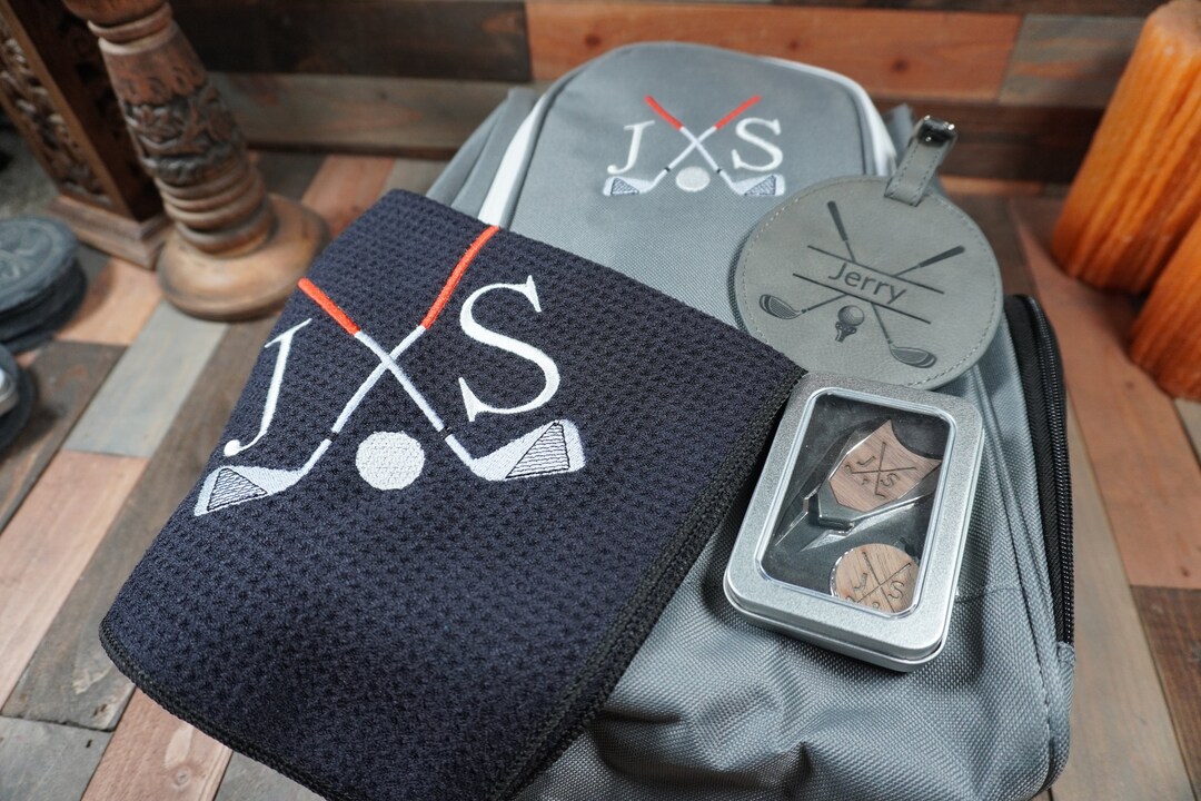 Embroidered Golf Gift With Golf Shoe Bag, Tee Holder, Divot Tool, Ball ...