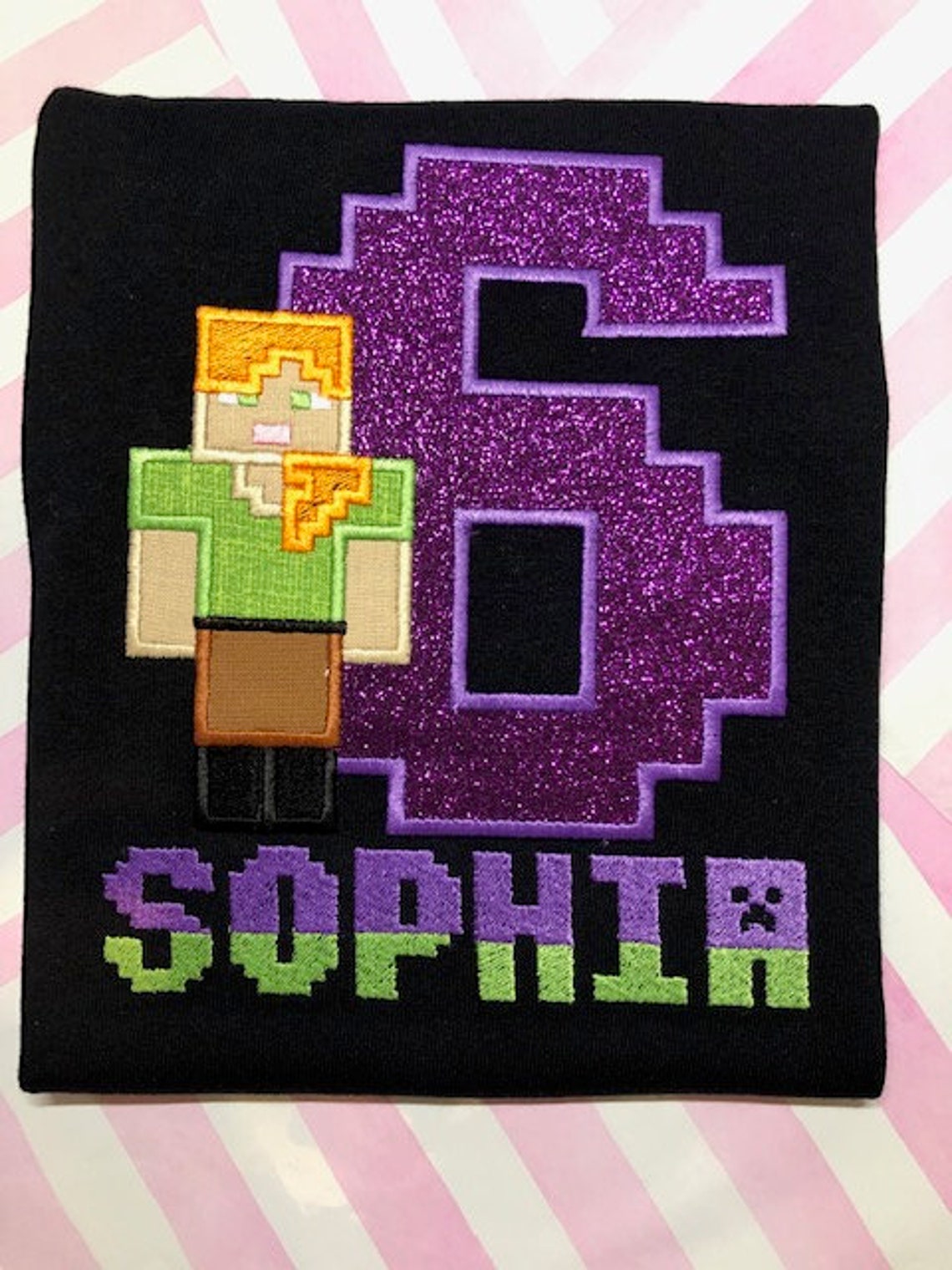 Alex Minecraft Birthday Shirt Personalized With Age and Name - Etsy