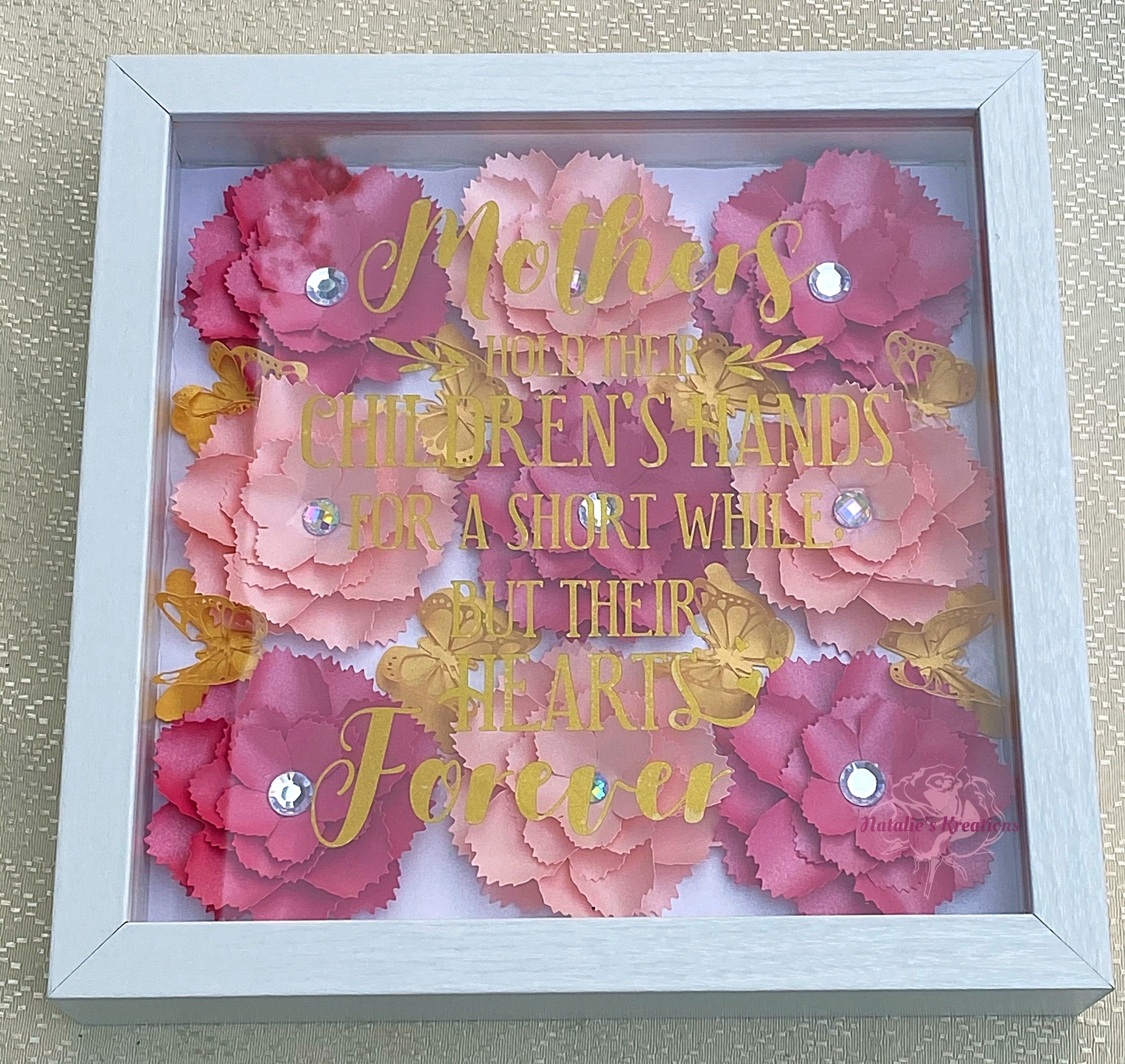 Paper Flower Shadow Box Frame, Mothers Day Gift - Etsy
