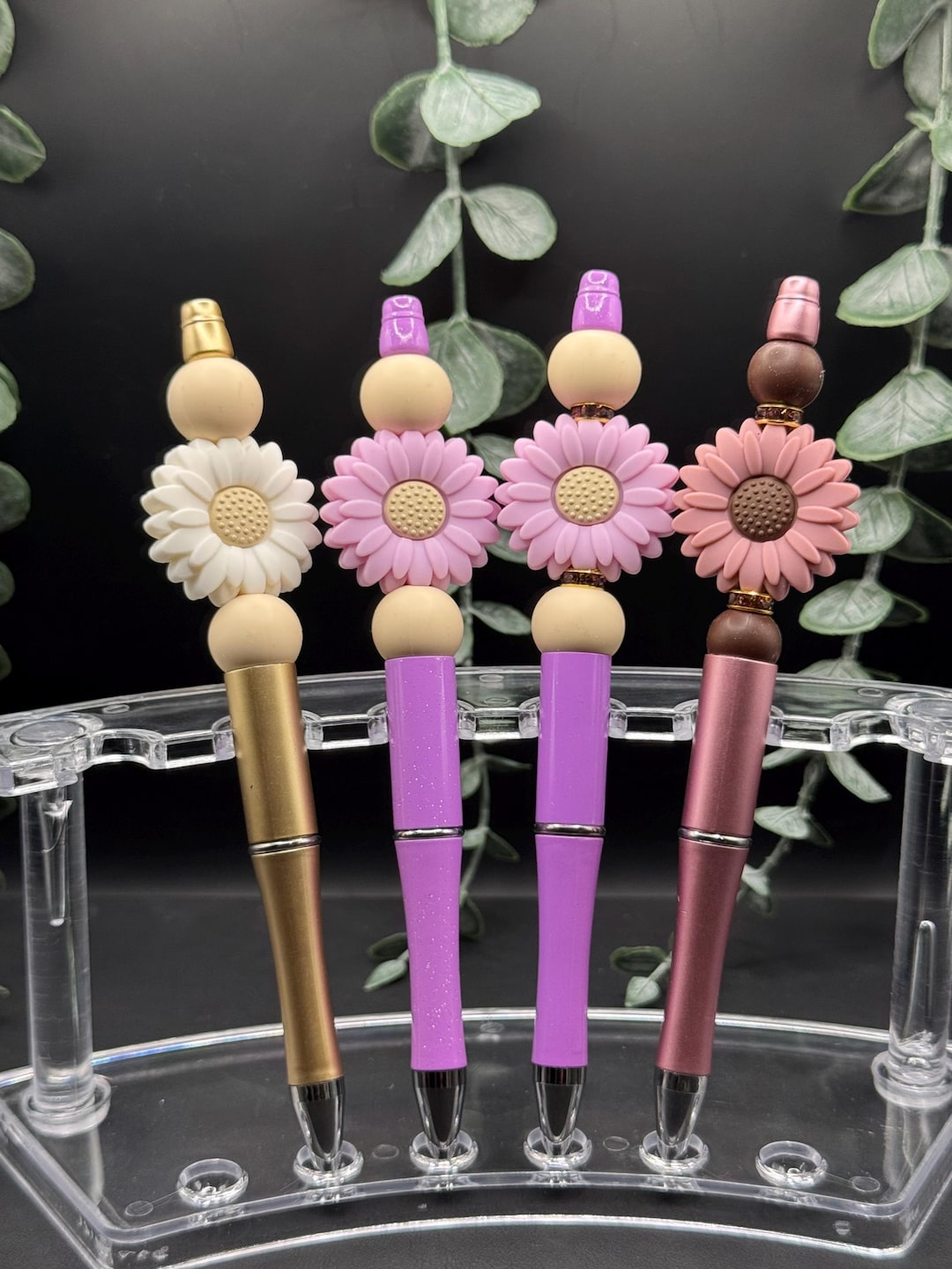 Daisy Flower Silicone Beaded Pens - Etsy