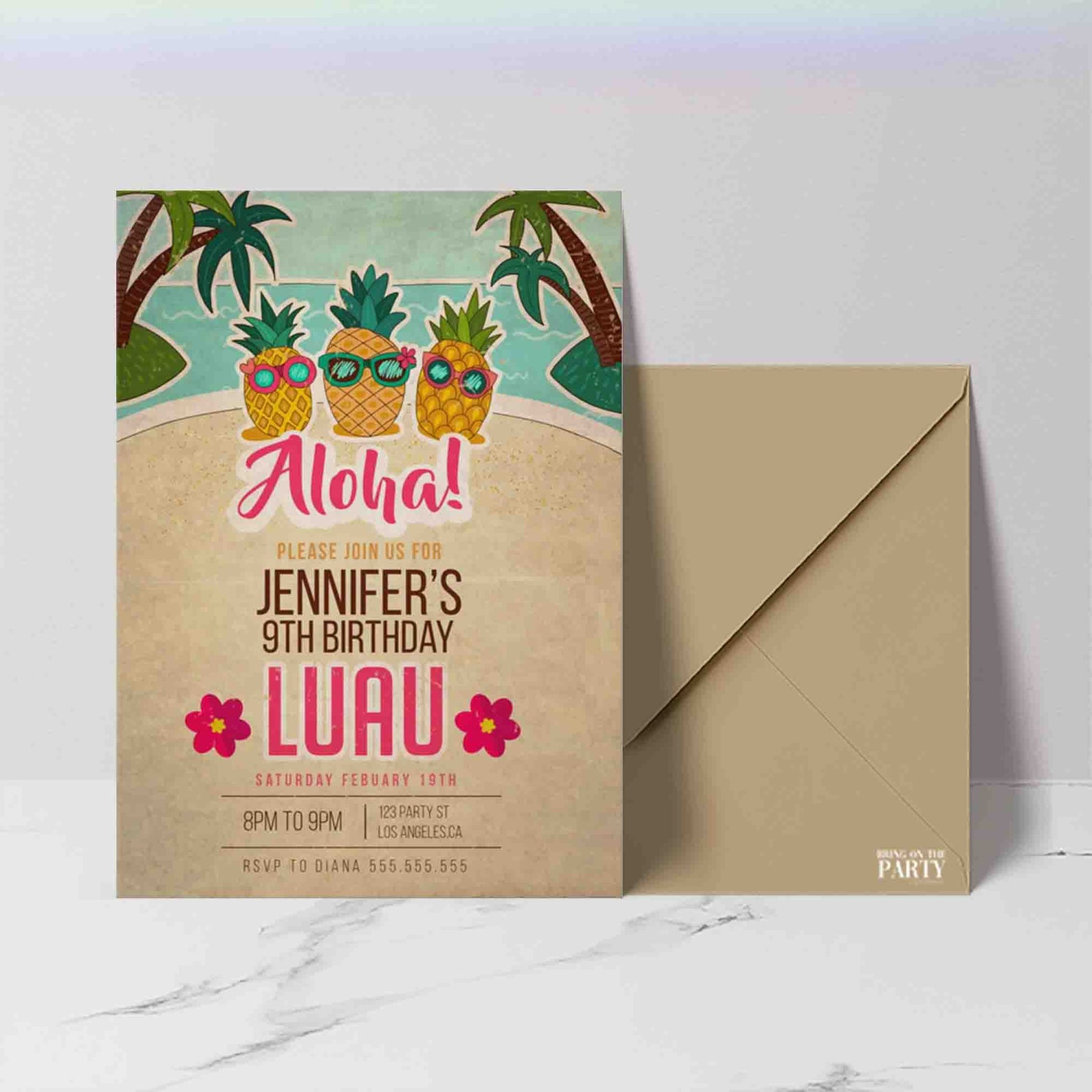 Luau Invitation, Luau Birthday Invitations, Luau Party Invitations ...