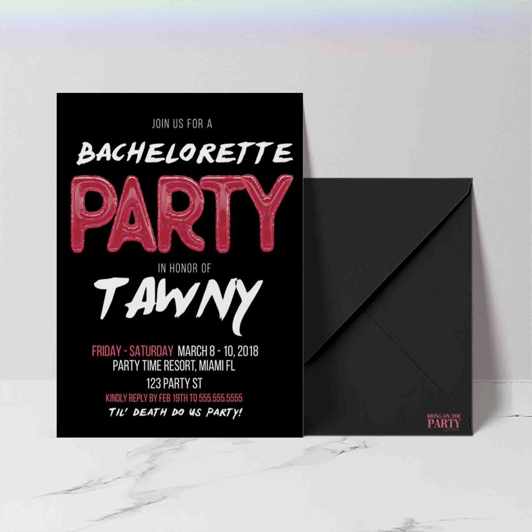 Printable Bachelorette Invitations, Instant Download, Bachelorette ...