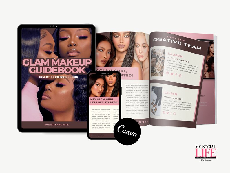 Ebook Template Girly | Canva Ebook Template | Instant Download - Etsy