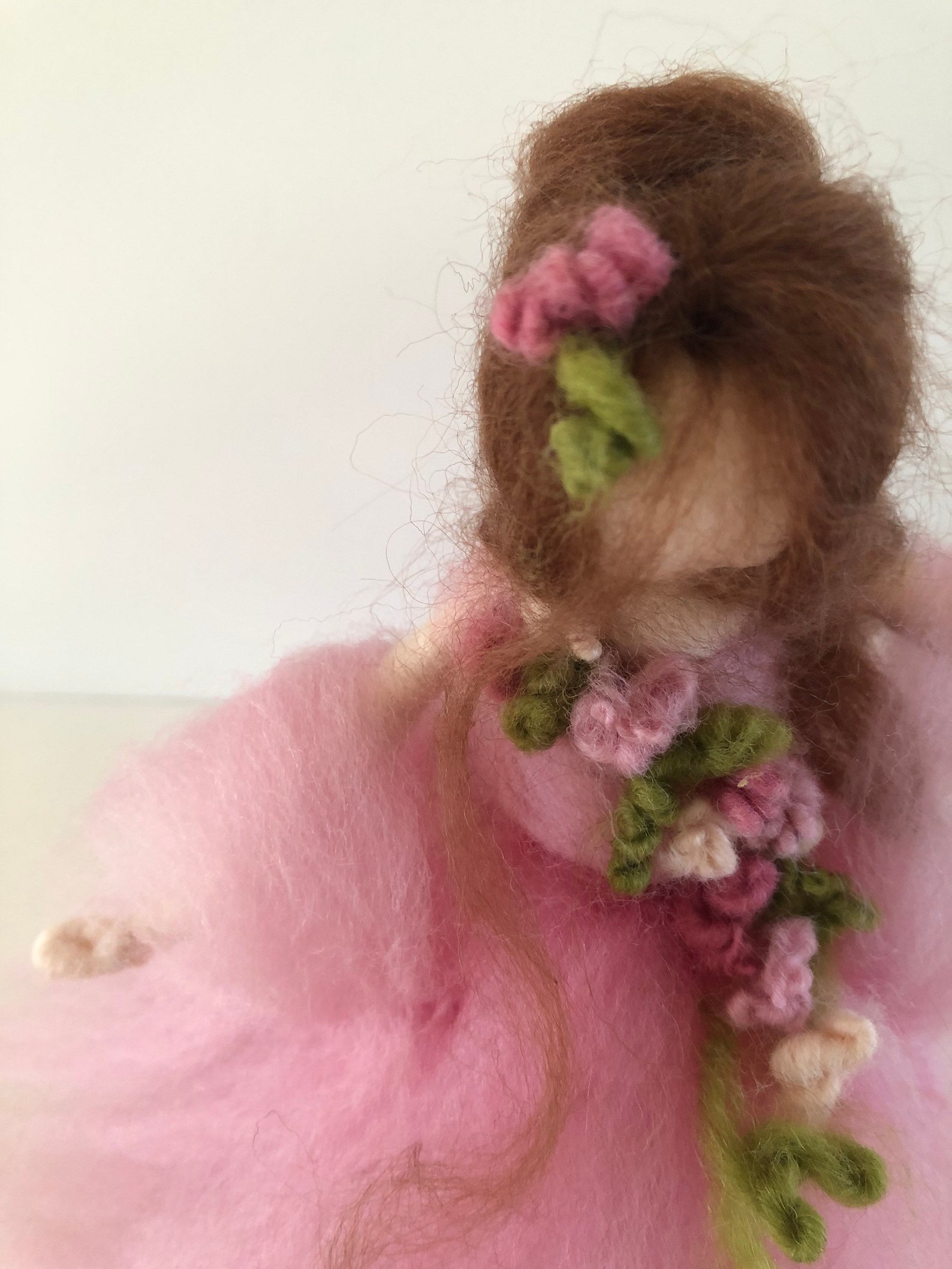 Needle Felted Spring Princess, Flower Fairy, Pink Figure, Waldorf ...