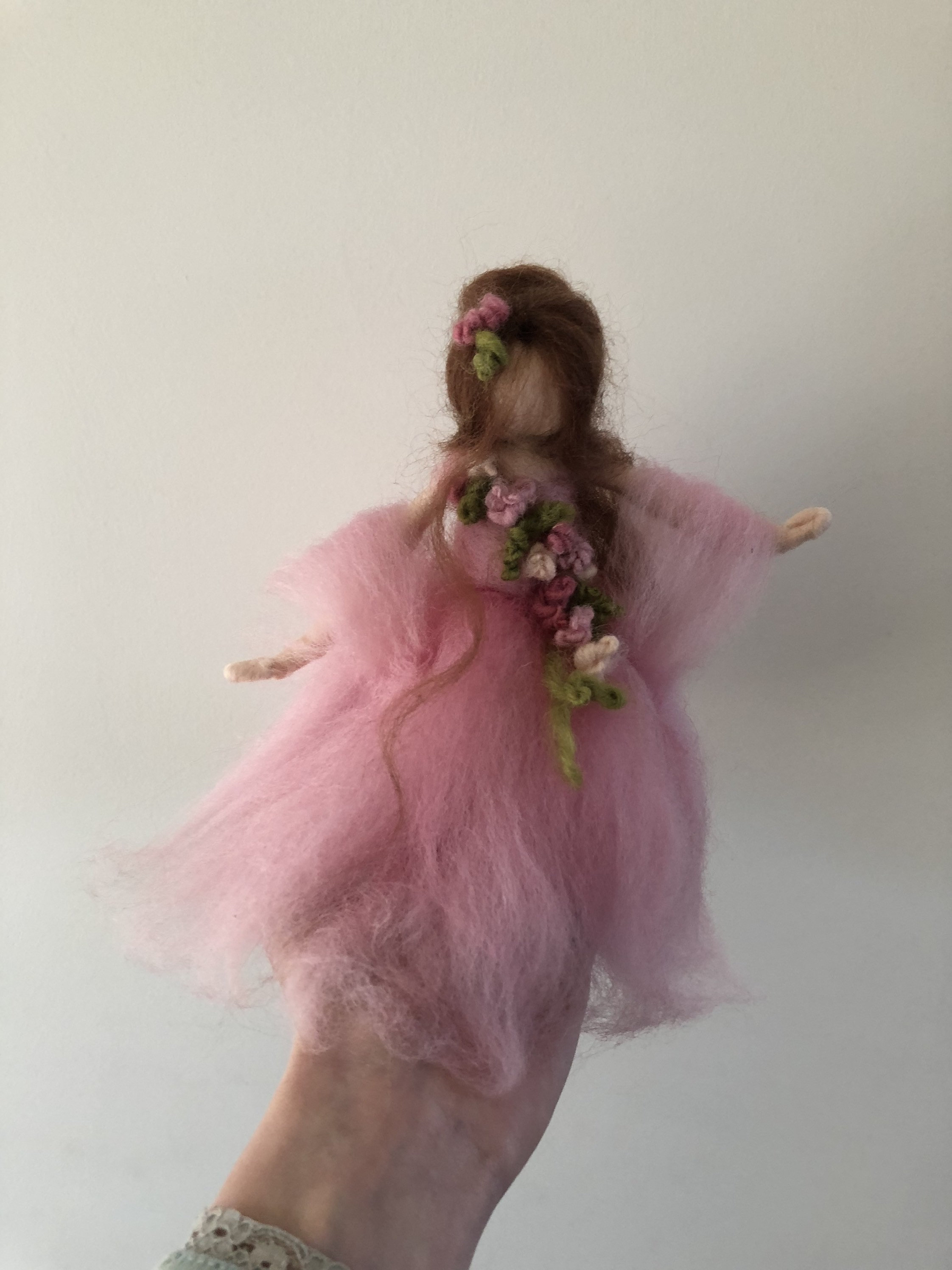 Needle Felted Spring Princess, Flower Fairy, Pink Figure, Waldorf ...