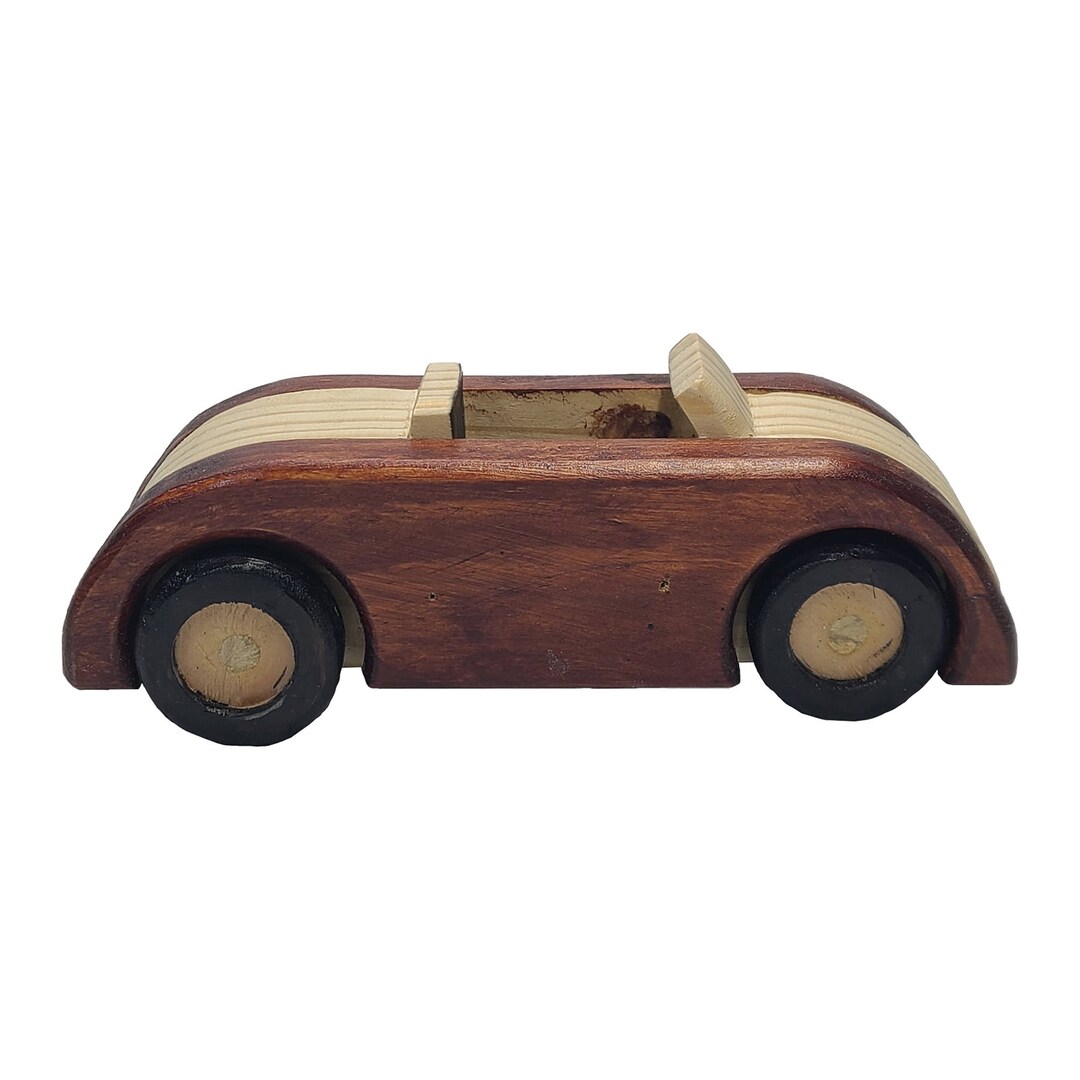 Hand Crafter Toy Wood, Two-tone, Convertible Car - Etsy