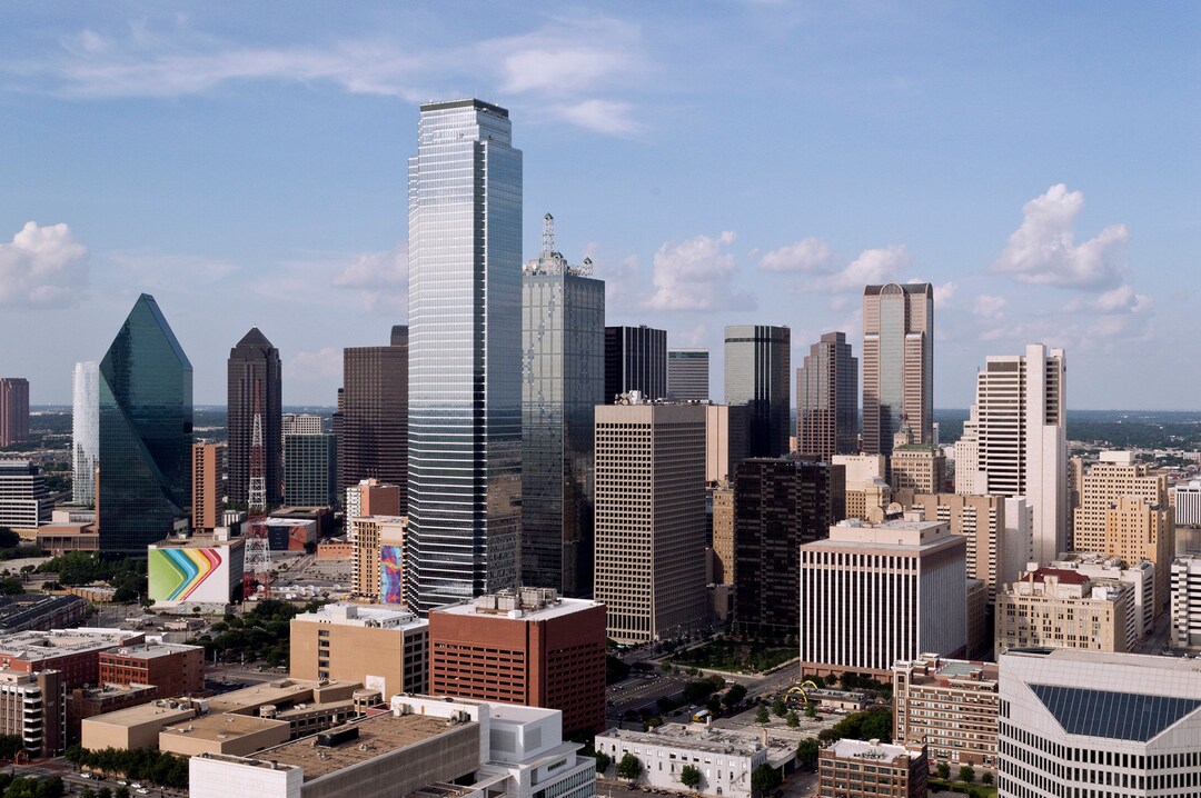 Skyscrapers in the Skyline of Dallas, Texas on a Sunny Day ...