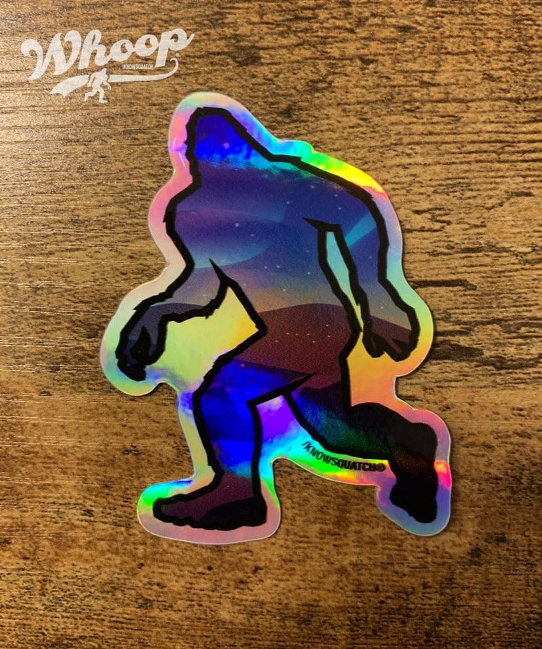 Starry Sky Strider Holographic Sticker Bigfoot Sasquatch Squatch ...