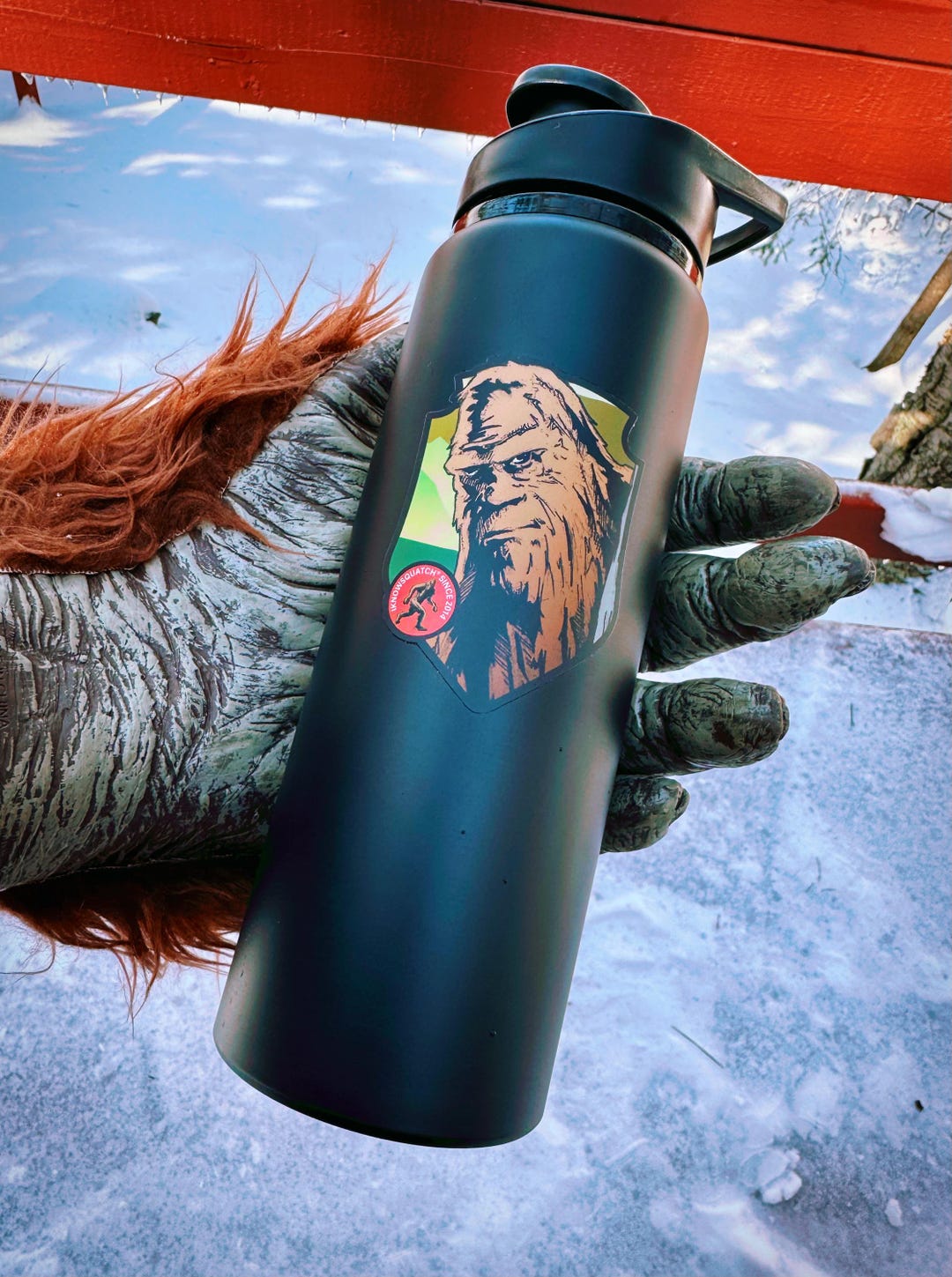 Bigfoot Aluminum Water Bottle Iknowsquatch Sasquatch Drinking Bottle - Etsy