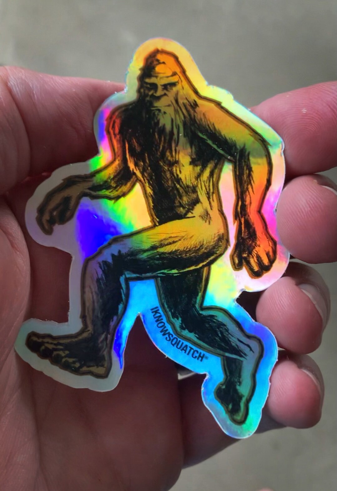 Bigfoot Holographic Sticker I Know Squatch Sticker Squatch Yeti Strider ...