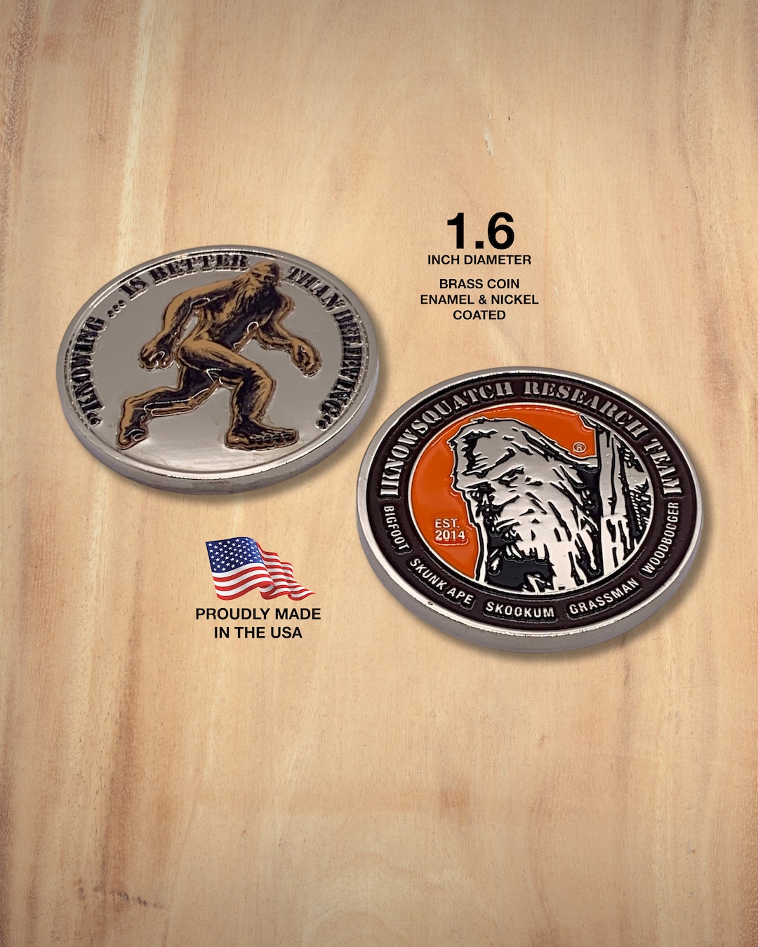 Bigfoot Sasquatch Squatch Challenge Coin Iknowsquatch Coin - Etsy