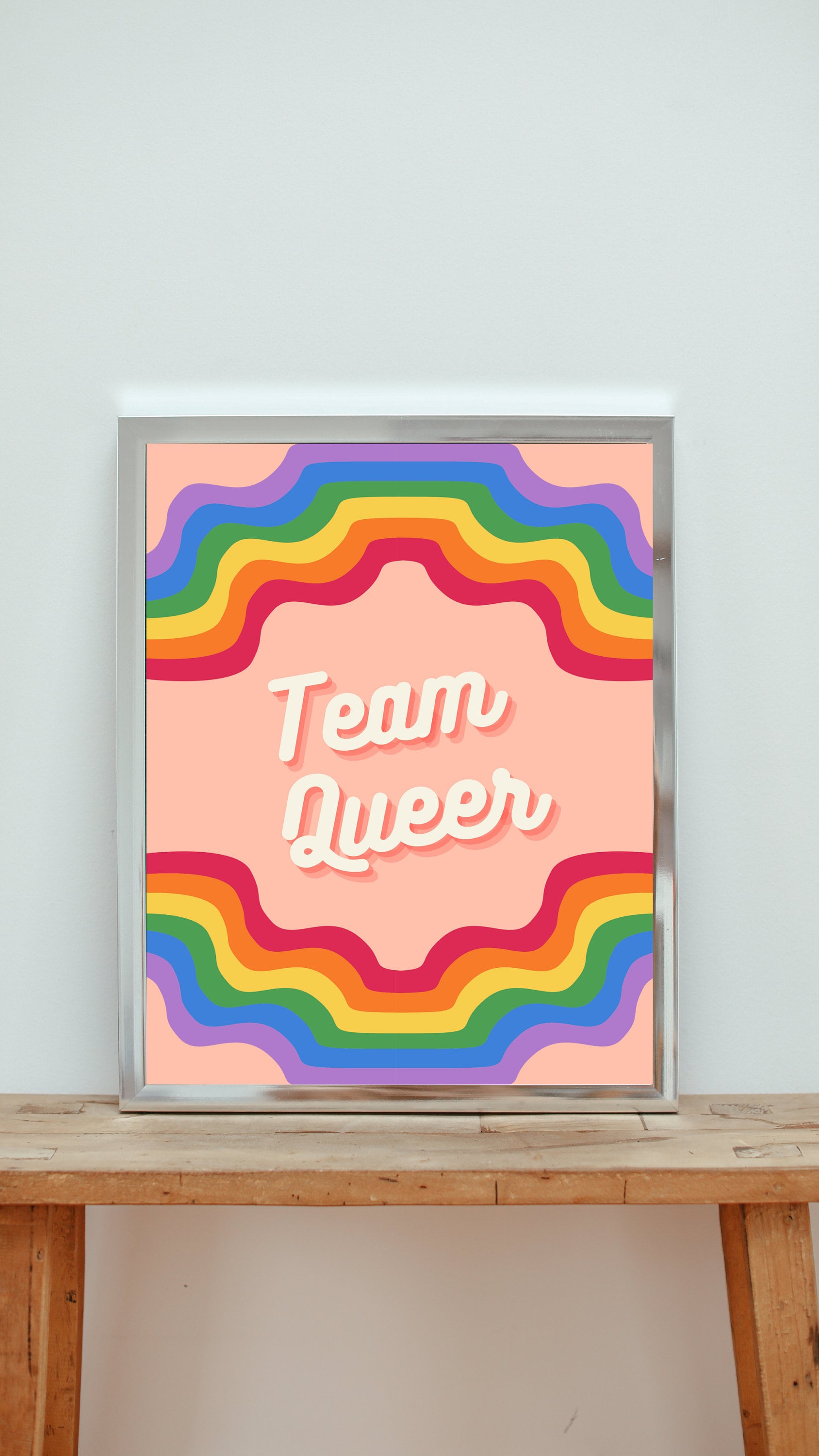 Printable Wall Art Rainbow LGBTQIA Pride Team Queer Digital Design - Etsy