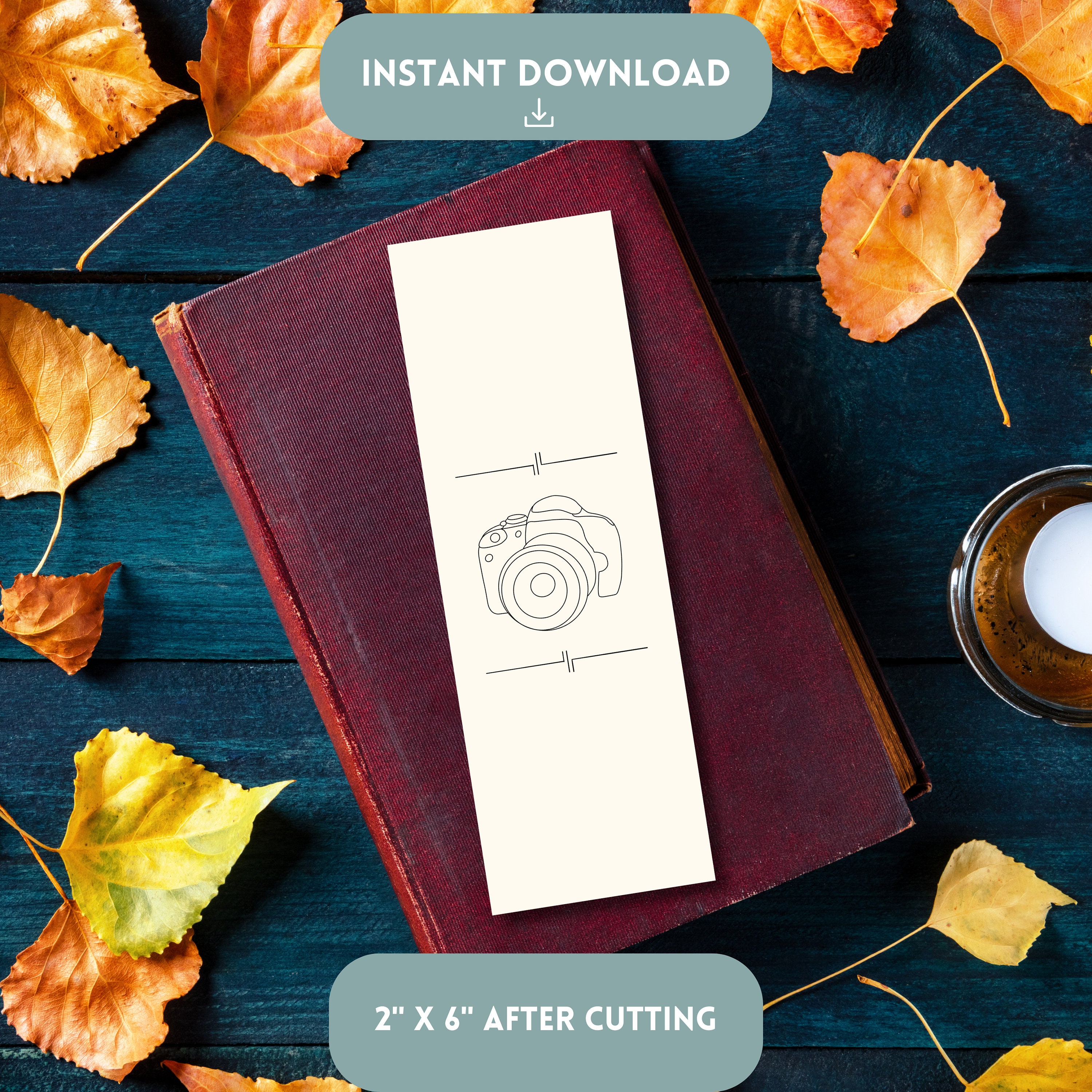 Set of 3 Printable Bookmarks Photography 2x6 - Etsy