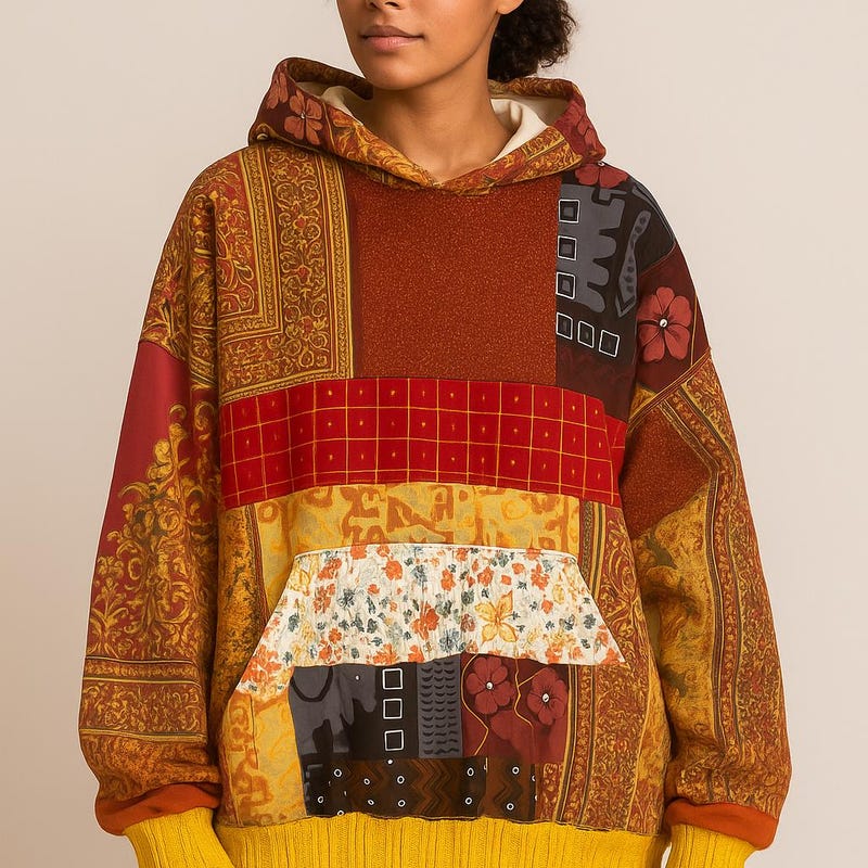 Patchwork Hoodie - Etsy