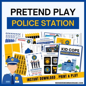 Police Pretend Play Kit: Printable Role Play Set (digital Download - Etsy