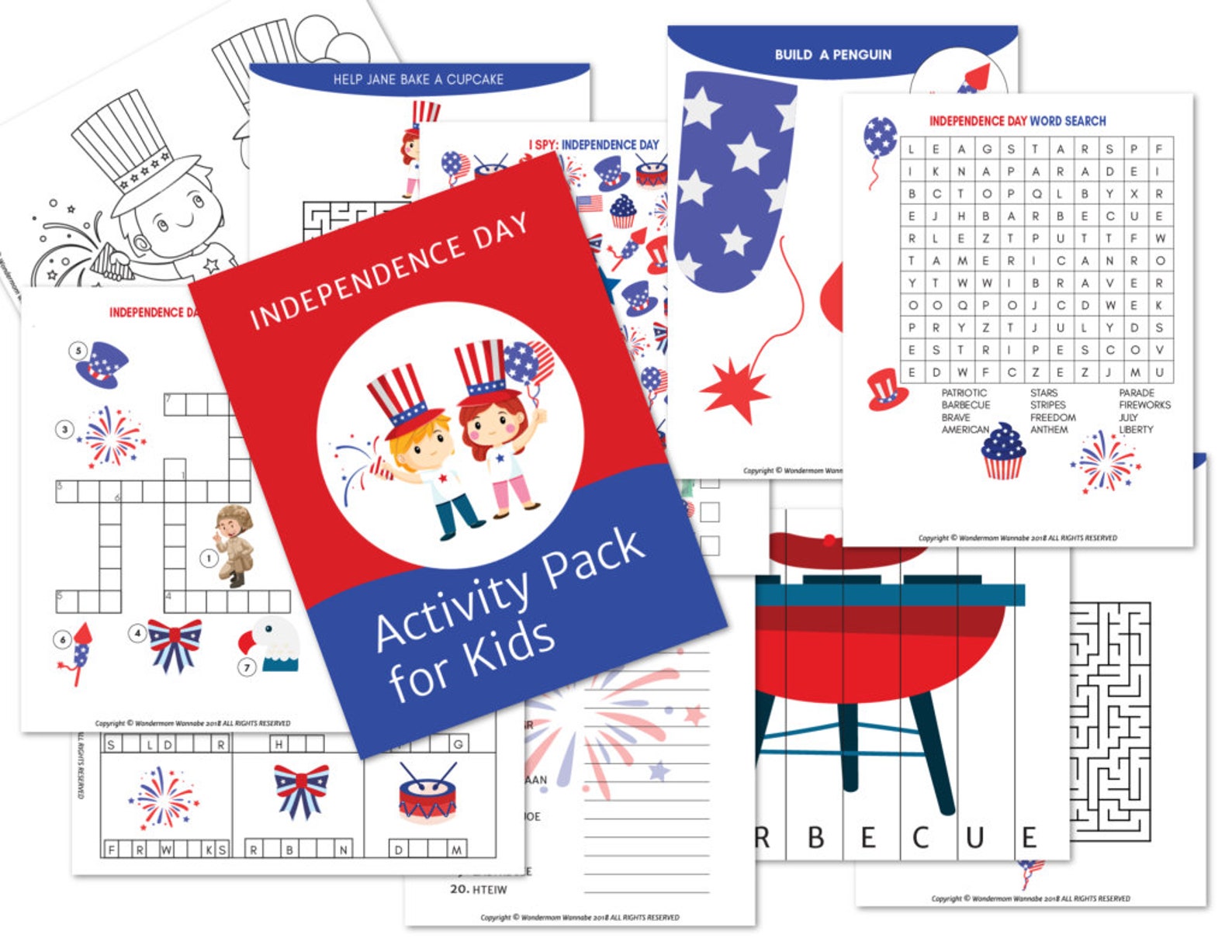 Independence Day Activity Kit for Kids - Etsy