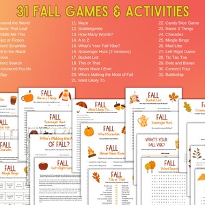 Printable Fall Game Pack – Fun Autumn Activities for Kids and Families ...