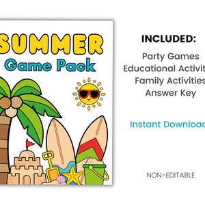 Summer Games Bundle, 31 Games, Summer Party Games, Summer Activities ...