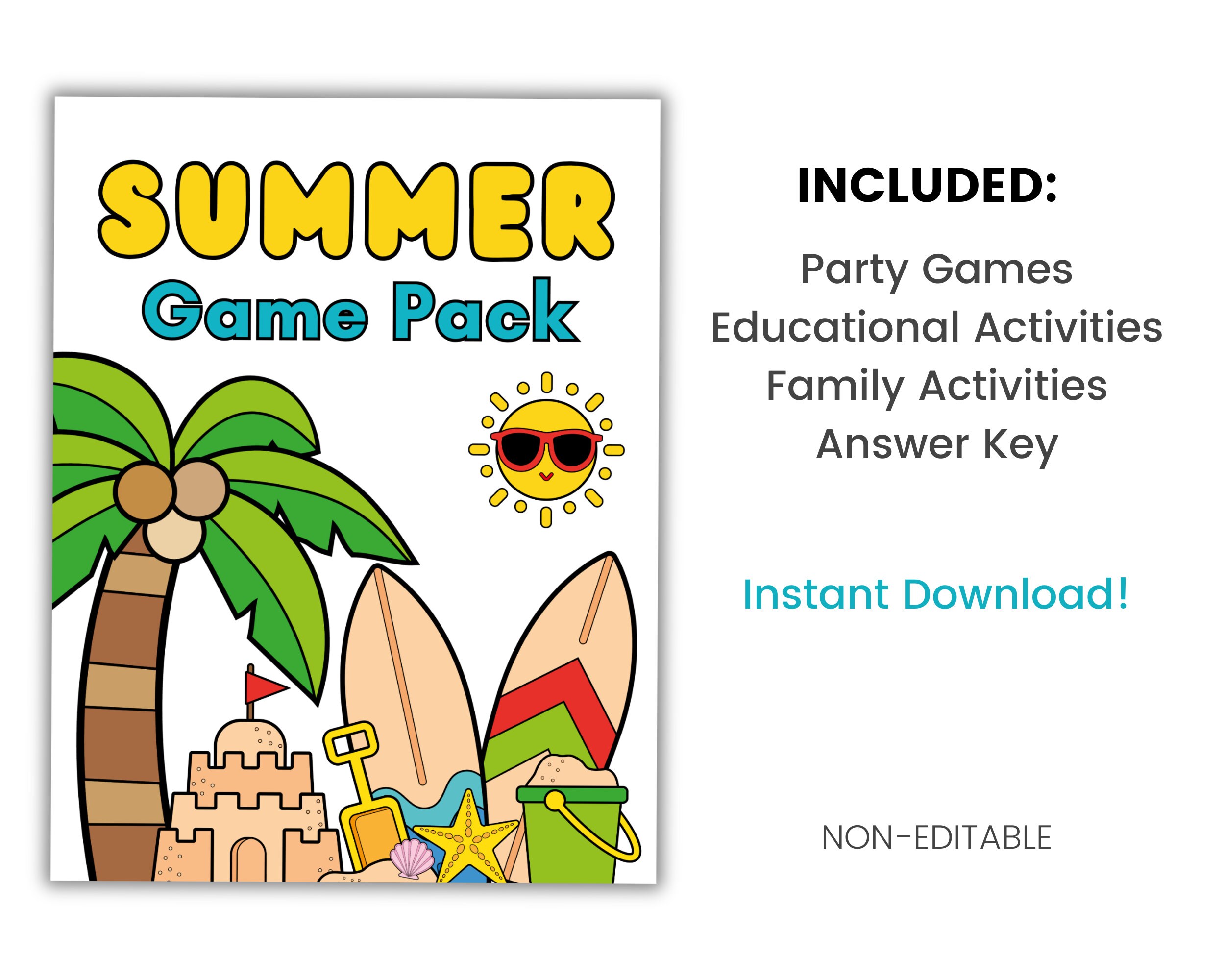 Summer Games Bundle, 31 Games, Summer Party Games, Summer Activities ...