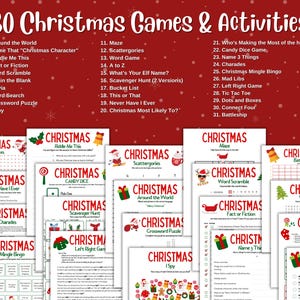 Ultimate Printable Christmas Game Pack - Christmas Holiday Event Pack ...