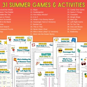 Summer Games Bundle, 31 Games, Summer Party Games, Summer Activities ...