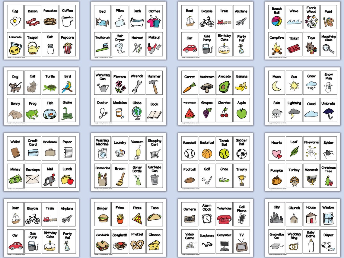 Printable Game Cards: Headband Game, Memory, 20 Questions (digital ...