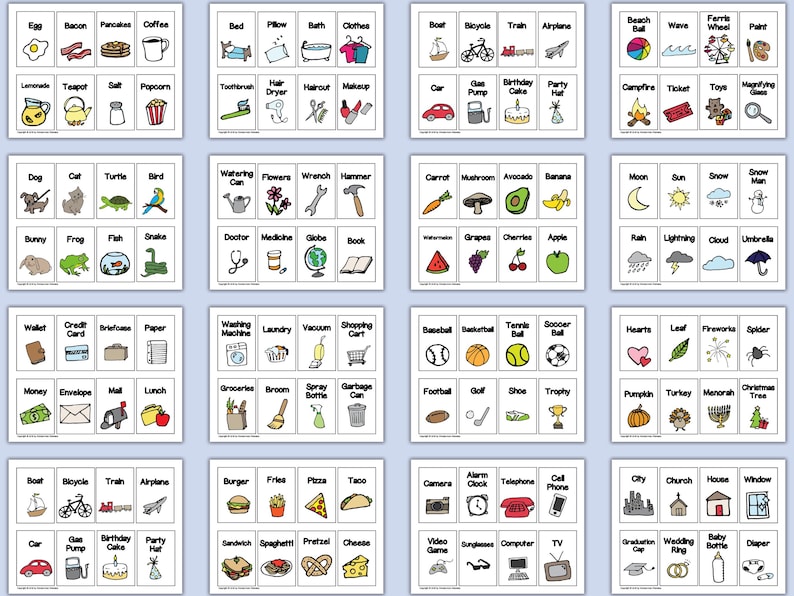 Printable Game Cards: Headband Game, Memory, 20 Questions (digital ...