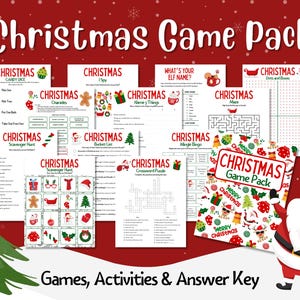 Ultimate Printable Christmas Game Pack - Christmas Holiday Event Pack ...