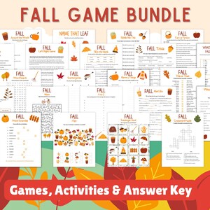 Printable Fall Game Pack – Fun Autumn Activities for Kids and Families ...