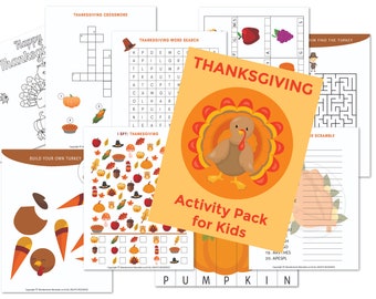 Printable Thanksgiving Activity Book for Kids | Thanksgiving Word ...