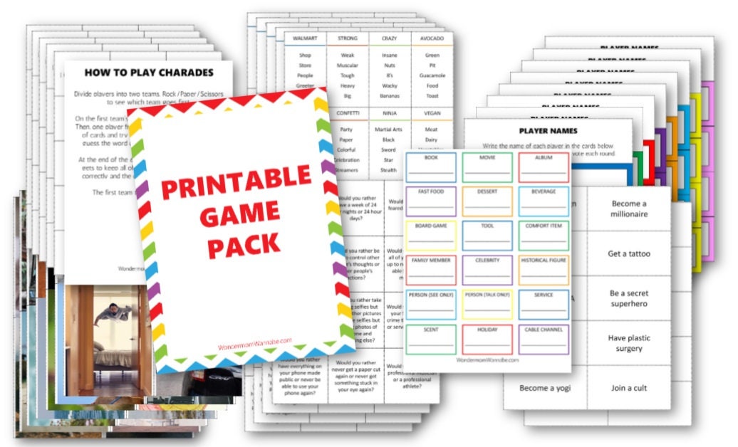 Printable 6-game Pack - Etsy