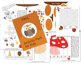 Fall Activity Kit for Kids - Etsy
