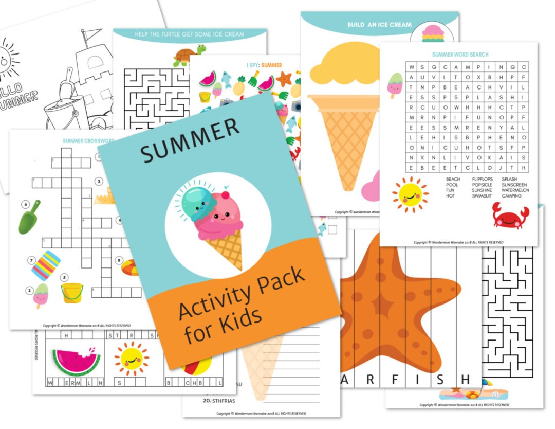 Summer Activity Kit for Kids - Etsy