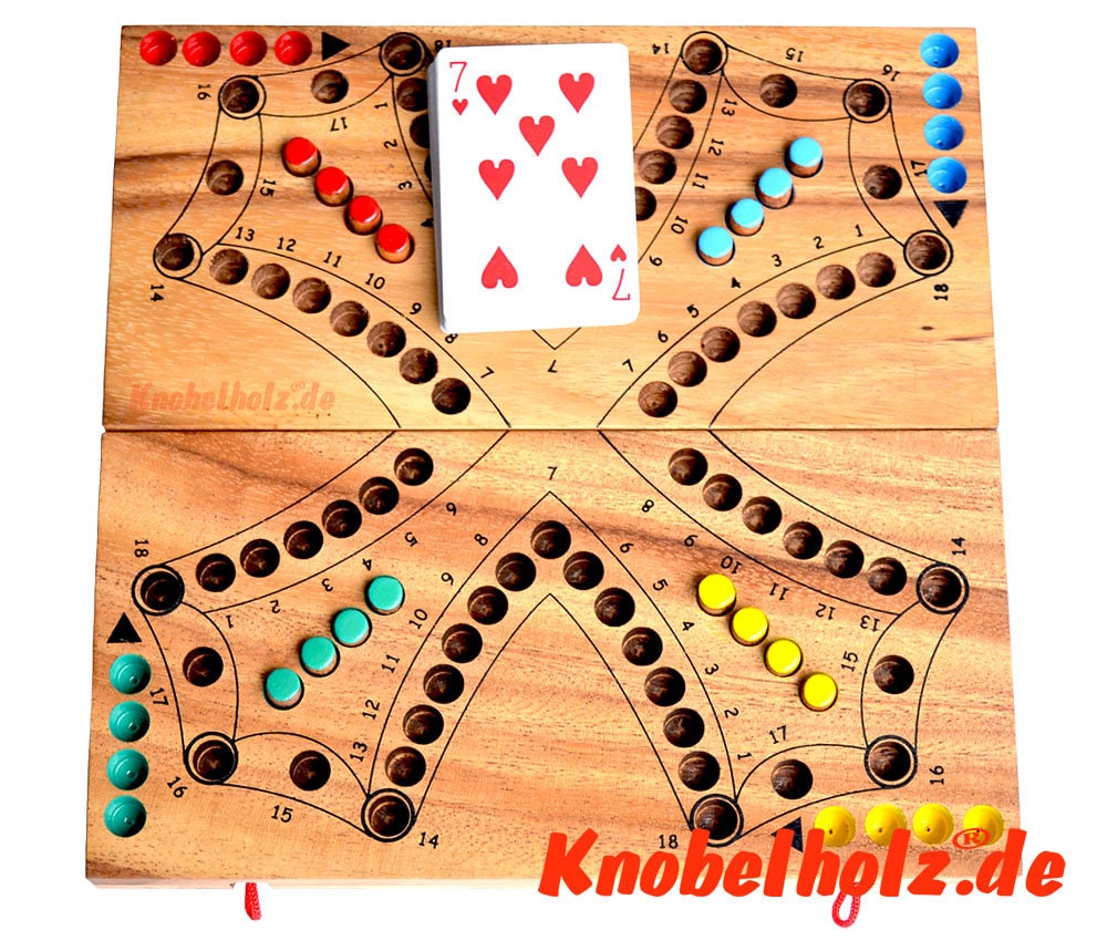 Tock Tock Game for 4 Players, Exciting Puzzle Wood Family Game Made of ...