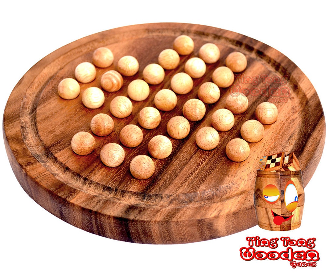 Solitaire Board M, Halma, Halma for One Player, Wooden Game, Strategy ...