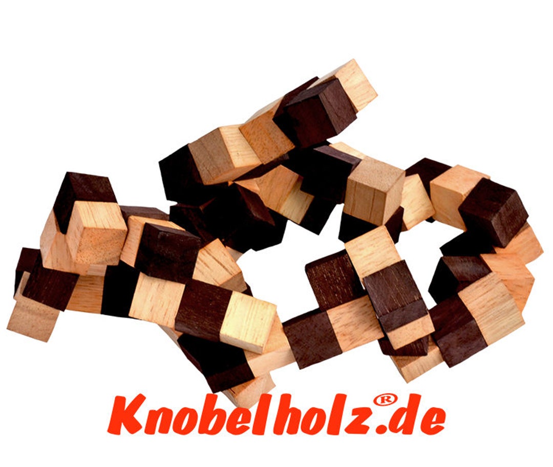 Cobra Cube L Anaconda Snake Cube 4x4x4 Snake Cube Wooden Puzzle Puzzle ...