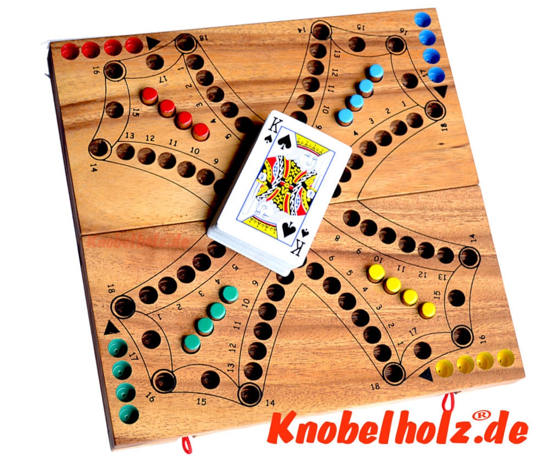 Tock Tock Game for 4 Players, Exciting Puzzle Wood Family Game Made of ...